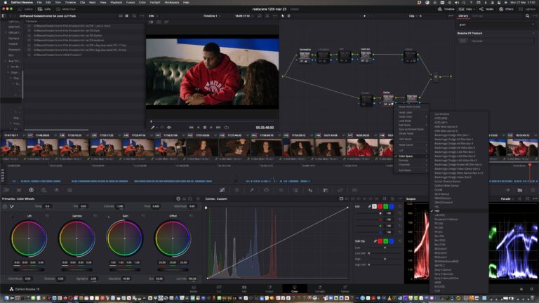 Davinci Resolve 18 Node Tree Setup for Driftwood LUTs & LUMIX Cameras ...