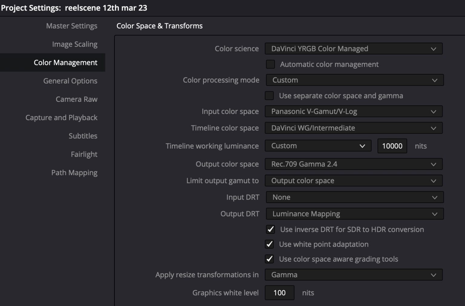 Davinci Resolve 18 Node Tree Setup for Driftwood LUTs & LUMIX Cameras ...